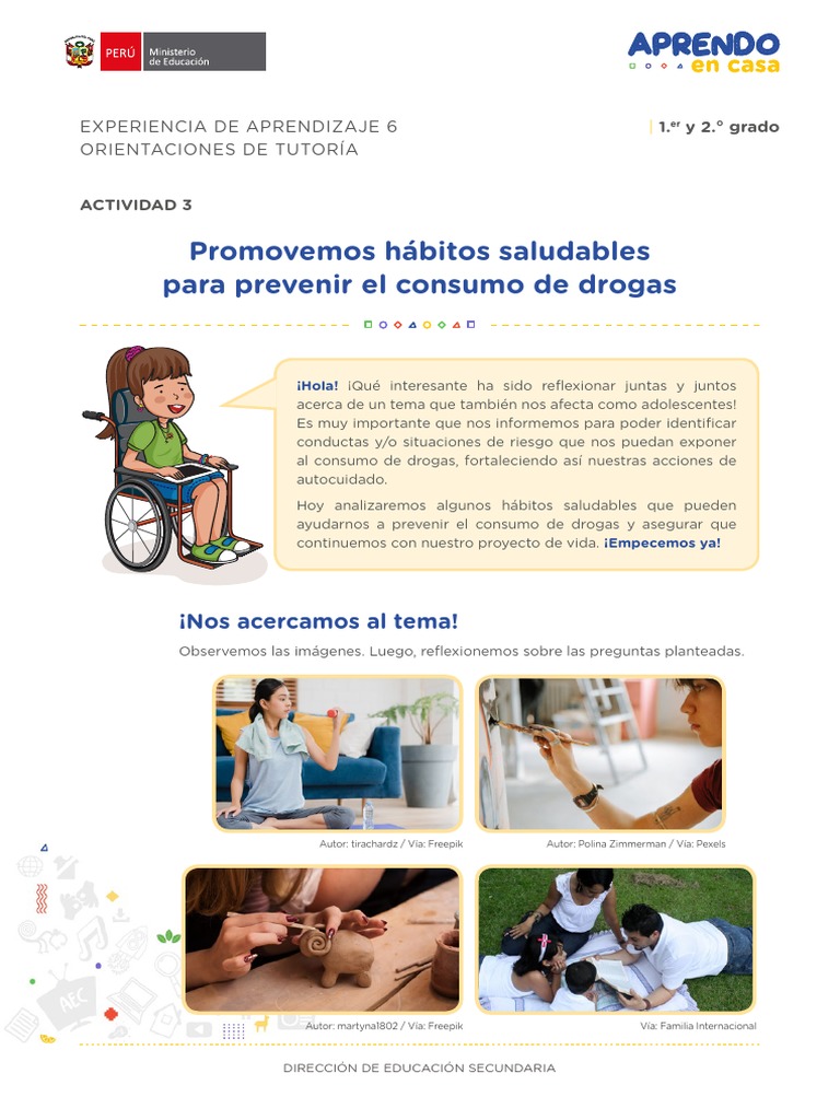 Exp6-Secundaria Tutoria-Act03-Habitosaludableprevenirdrogas | PDF ...