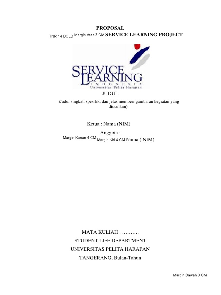 (PKM) Format Proposal SLP | PDF | Karier & Perkembangan | Bisnis