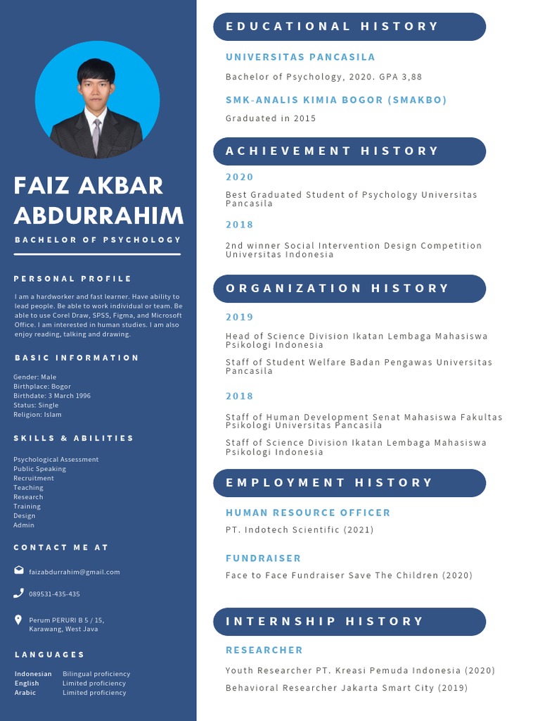 Faiz Akbar Abdurrahim: Educational History | PDF | Cognition | Learning