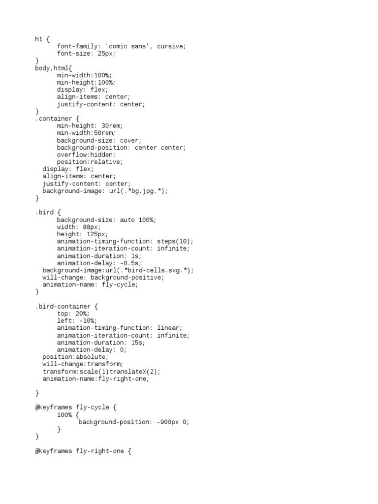 Flying Bird | PDF | Hypertext | Web Development