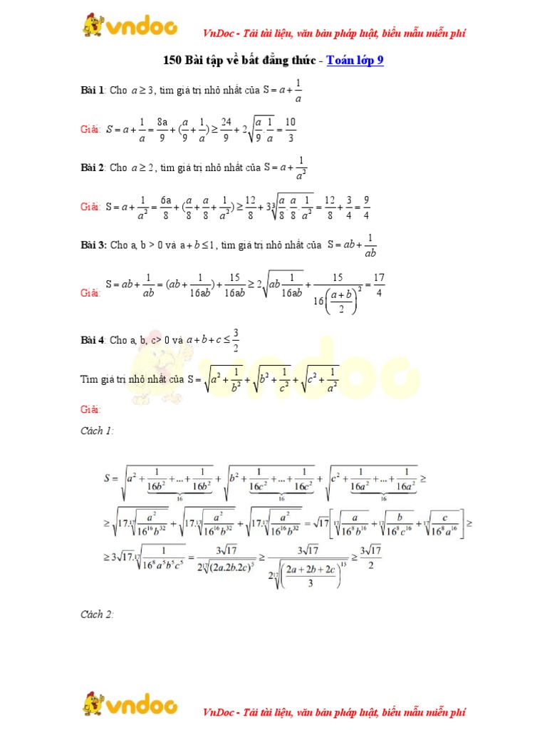 150 Bai Tap Ve Bat Dang Thuc Co Dap An | PDF