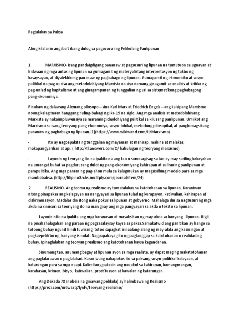 Sinesos Reviewer | PDF