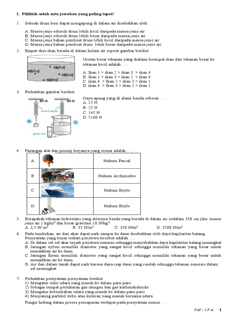 Soal Ipa Kelas 8 Semester Genap | PDF