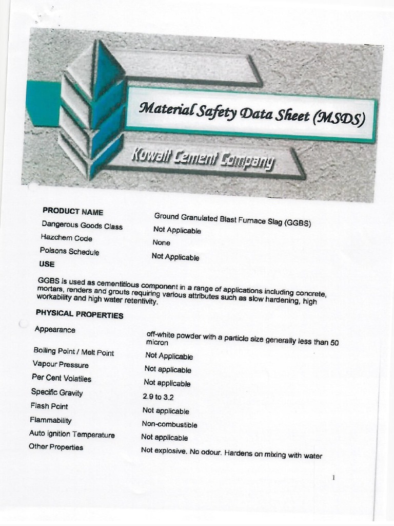 Sds Kuwait Cement | PDF
