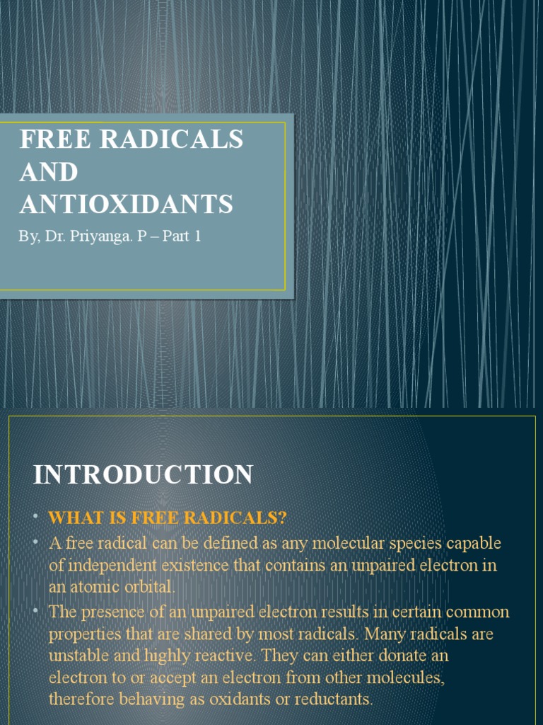 Free Radicals and Antioxidants Explained | PDF | Antioxidant | Radical ...