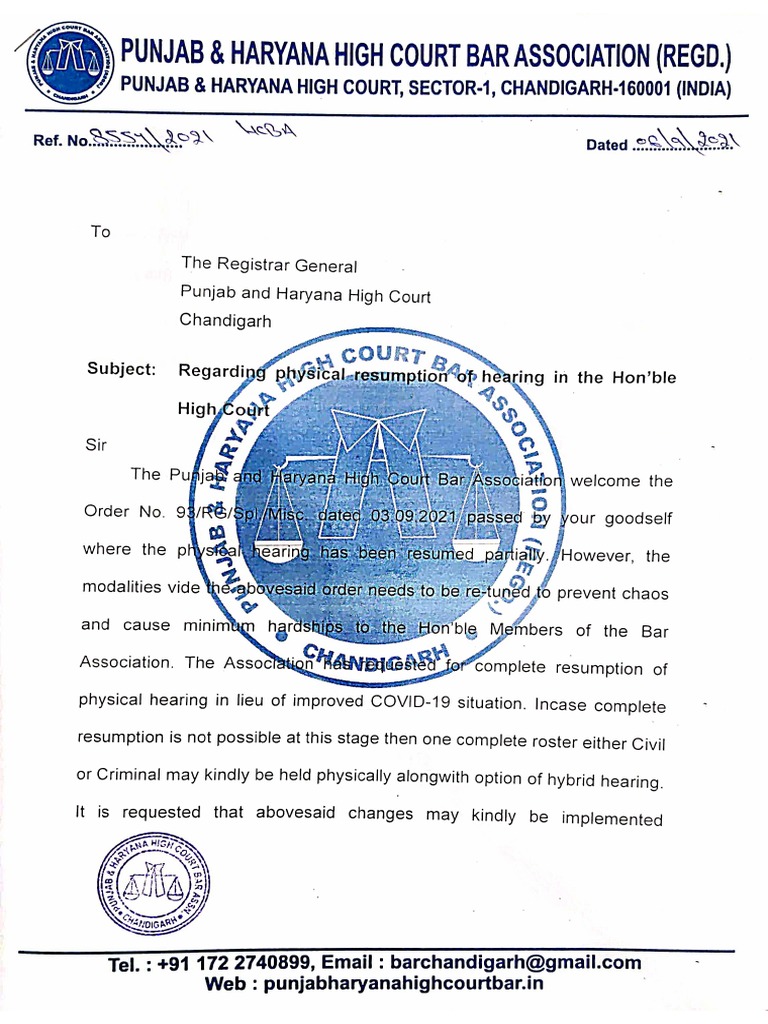 Letter To Registrar General Pdf