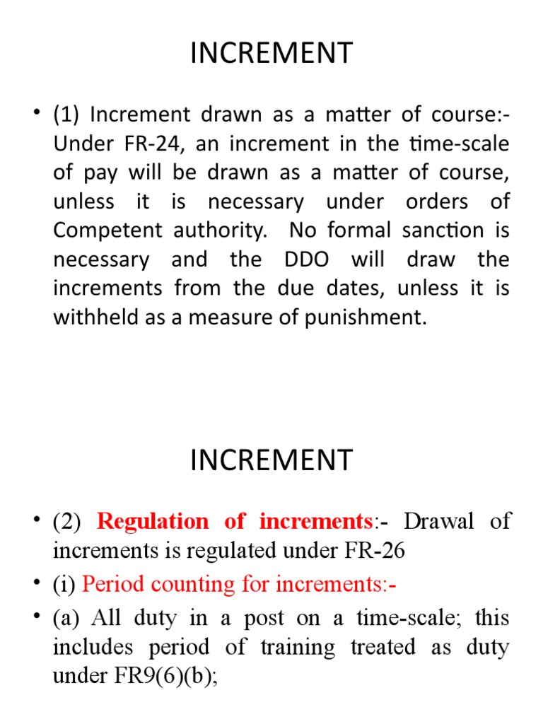 Grant of Incredment Withholding of Increment | PDF