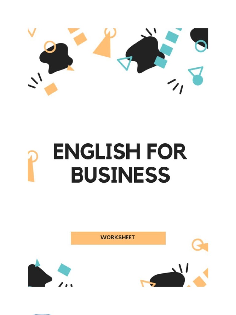 ESP Business Worksheet | PDF | Cognitive Science | Human Communication