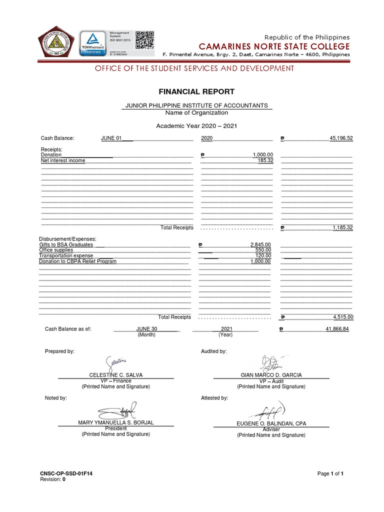 Financial Report | PDF | Business | Financial Services