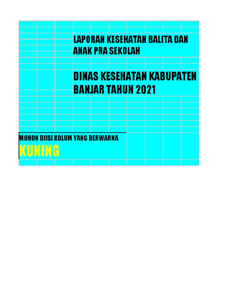 Laporan Kesehatan Balita 2021 Banjar | PDF