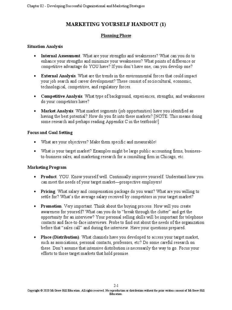 Principles of Marketing - Week 2 - Handout | PDF | Résumé | Business