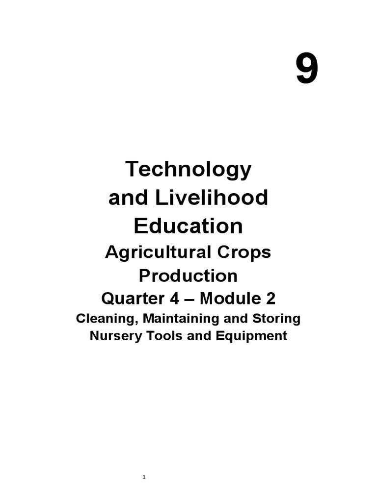 Technology and Livelihood Education: Agricultural Crops Production ...
