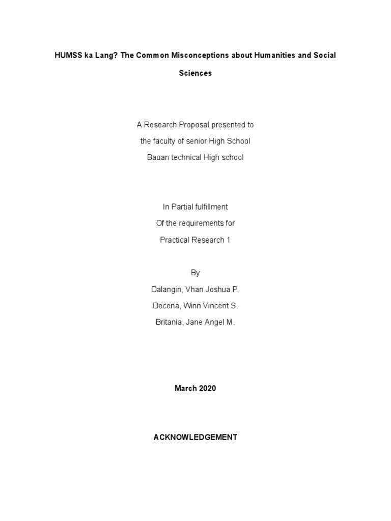 HUMSS Ka Lang | PDF | Stereotypes | Curriculum