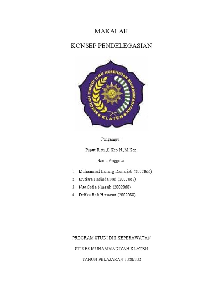 Kel 8 - Makalah Pendelegasian | PDF | Karier & Perkembangan | Pengembangan Diri
