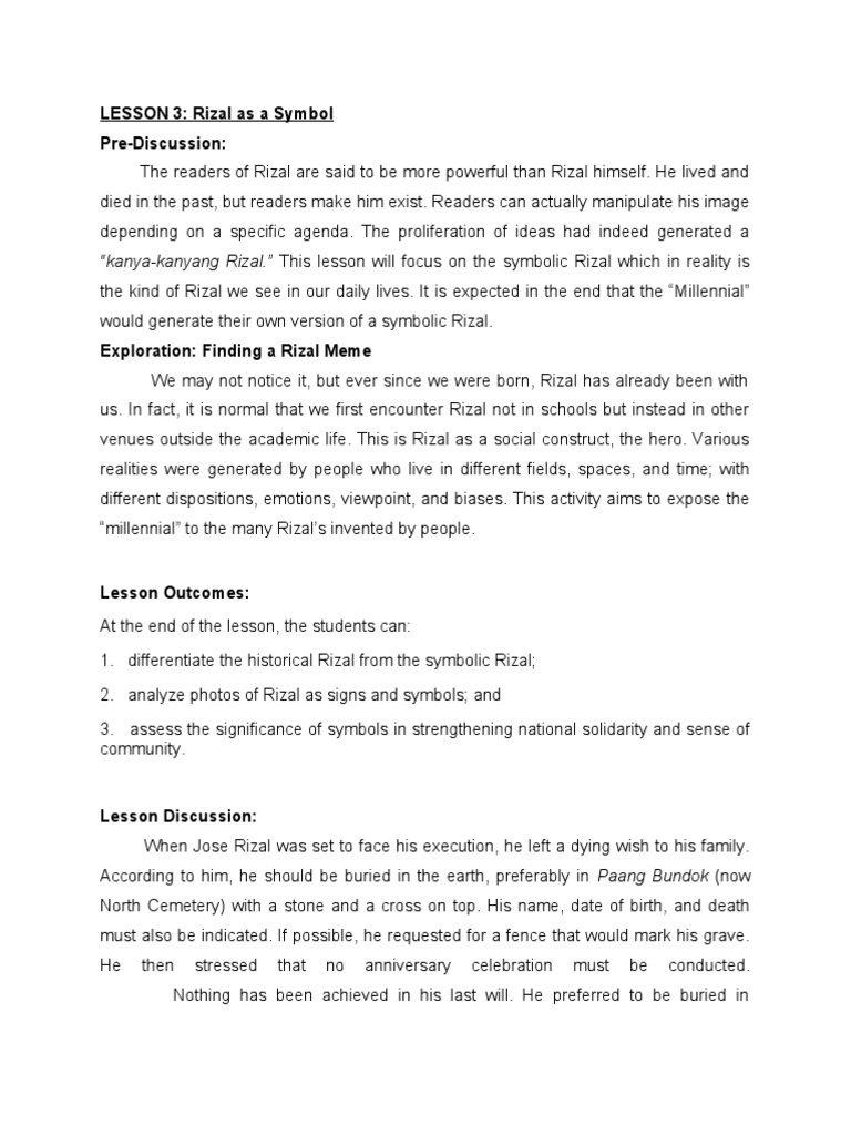 GE 709 - Lesson 3 & 4 | PDF