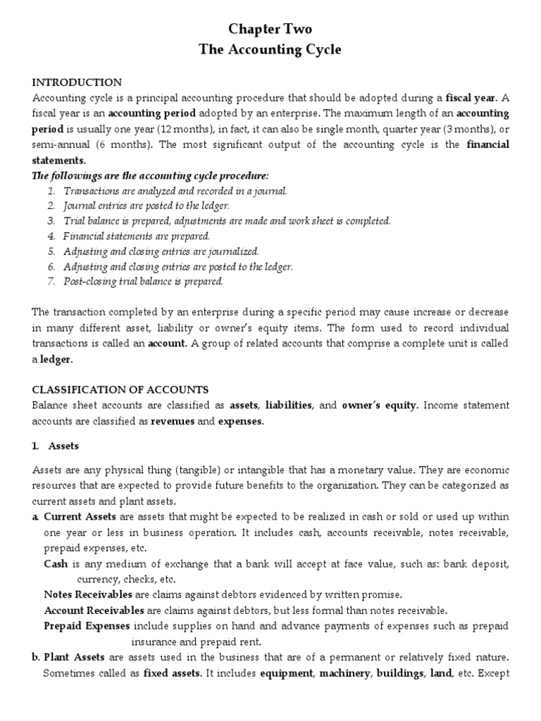 Chapter-2 Accounting Cycle | PDF | Debits And Credits | Expense