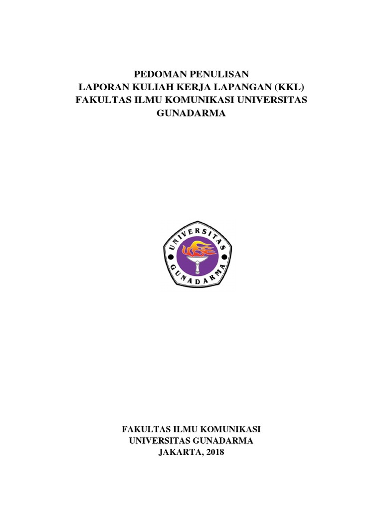 Pedoman Penulisan Laporan KKL Fikom Ug | PDF