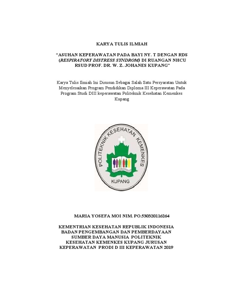 Asuhan Keperawatan pada Bayi dengan Respiratory Distress Syndrome (RDS ...