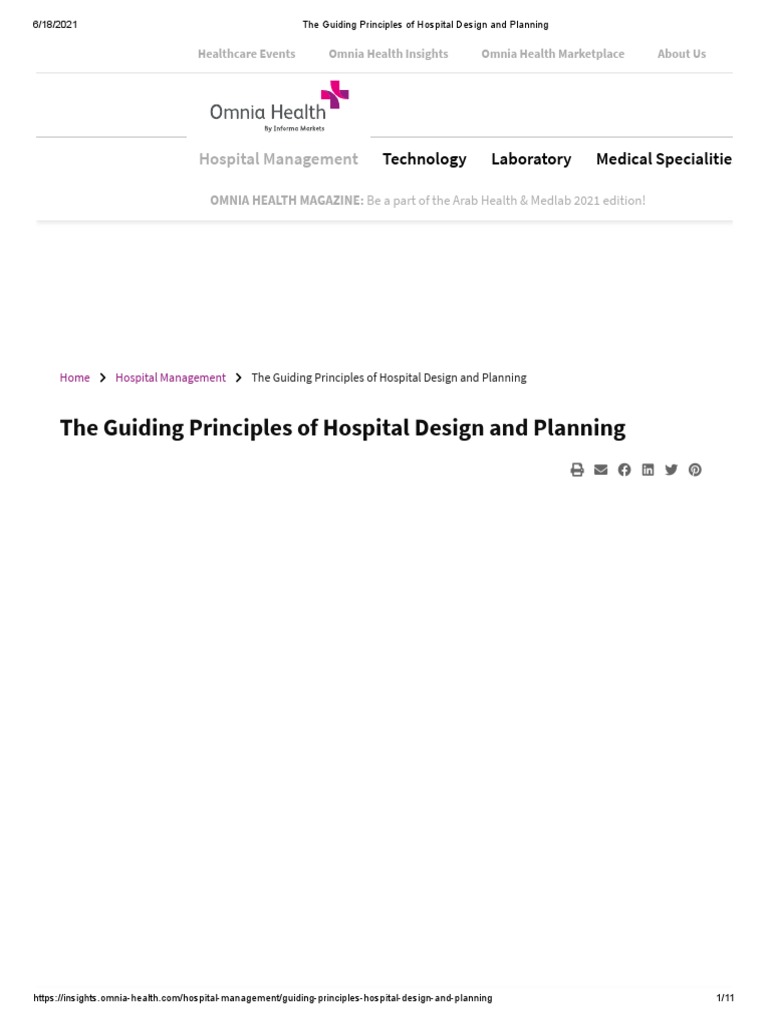 The Guiding Principles of Hospital Design and Planning | PDF | Hospital ...