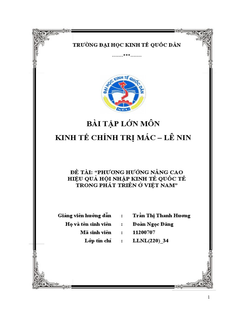 ĐỀ 04 BTL KTCT | PDF