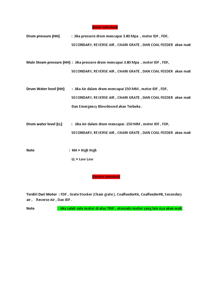 Boiler Interlock | PDF