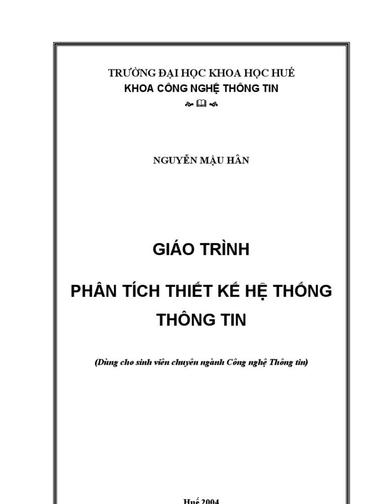 Giao Trinh Phan Tich Thiet Ke He Thong | PDF