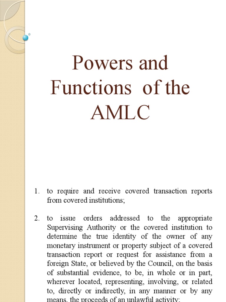 M4 Powers and Functions of The AMLC | PDF | Money Laundering | Justice