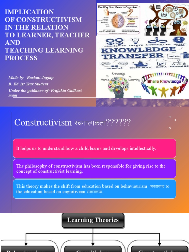 Implication of Constructivism in The Relation To Learner, Teacher AND ...