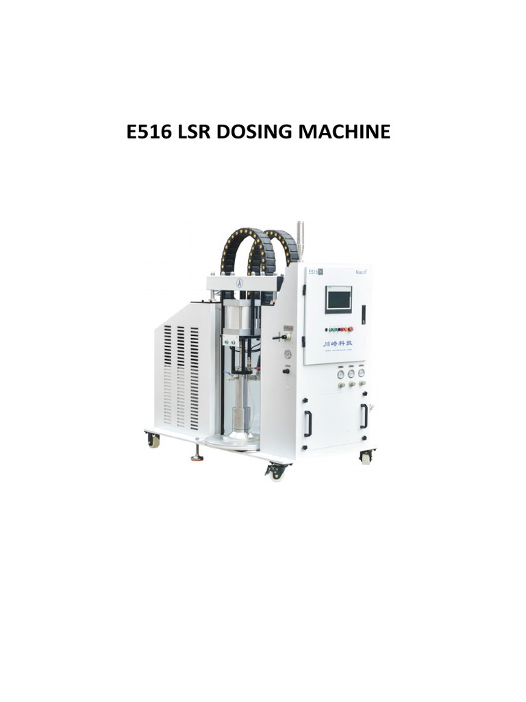 LSR Dosing Machine E516 | PDF | Programmable Logic Controller | Pump