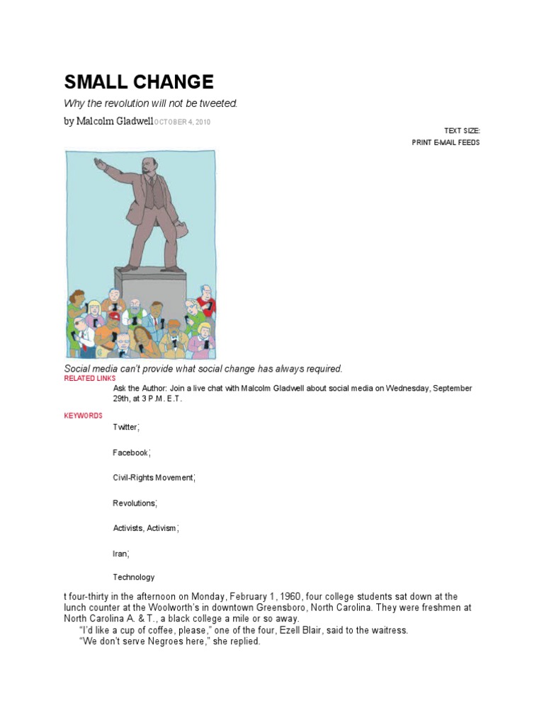 Malcom Gladwell SMALL CHANGE | PDF