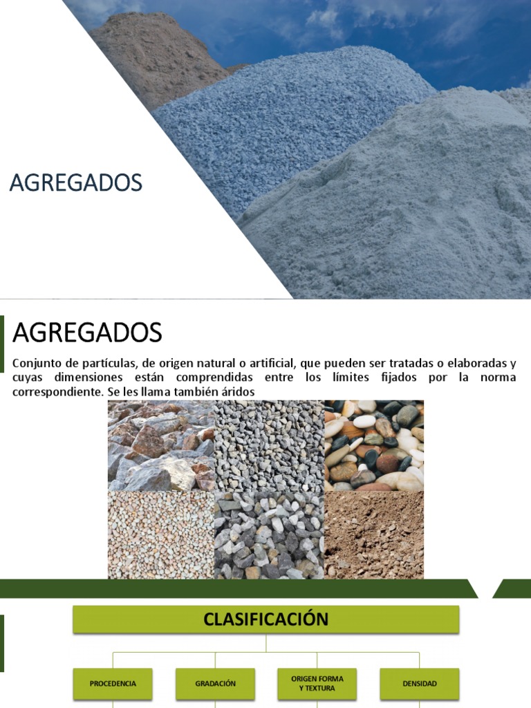 Tipos y características de agregados | PDF | Humedad | Hormigón