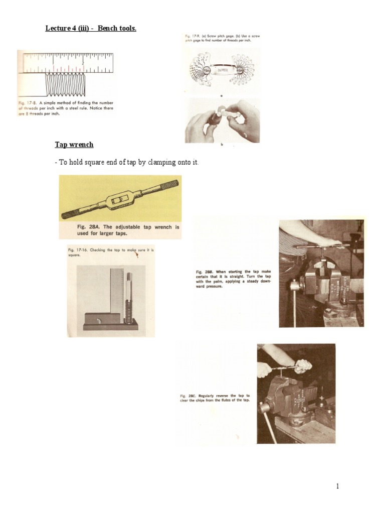 UOW - Lecture 4 (III) - Bench Tools | PDF | Home & Garden | Technology ...