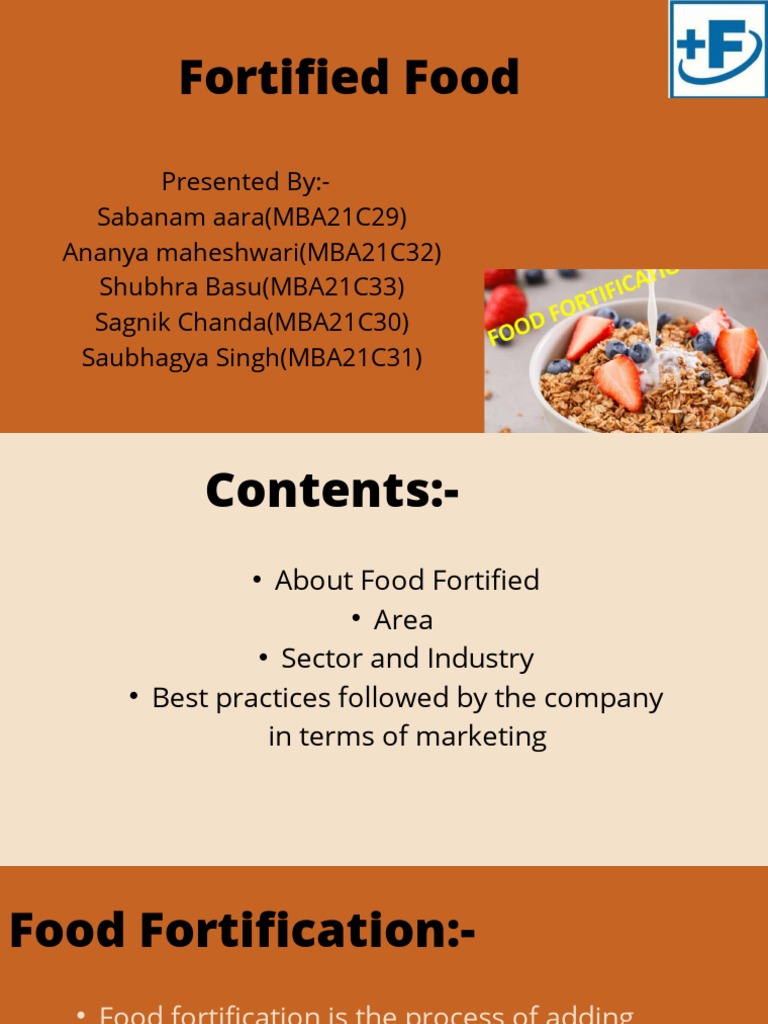 Food Fortifications | PDF | Cooking, Food & Wine