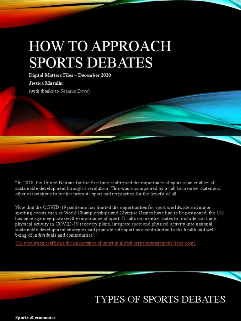 How To Approach Sports Debates | PDF | Sports