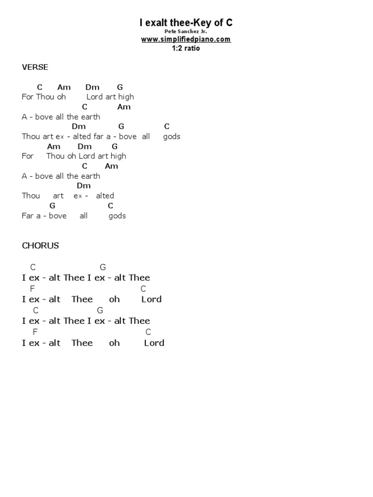 I Exalt Thee-C | PDF