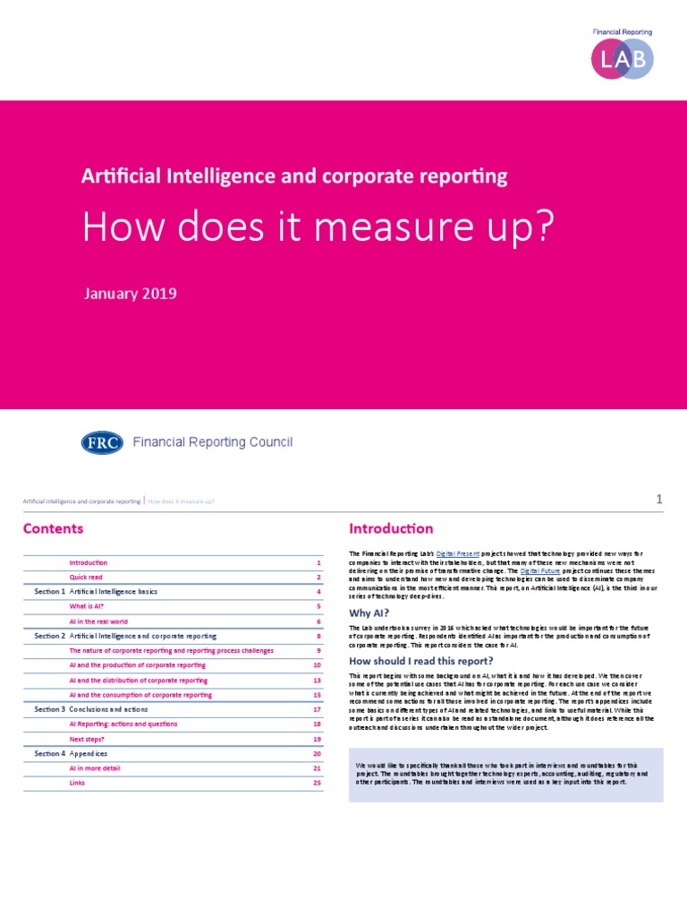 AI and Corporate Reporting | PDF | Intelligence (AI) & Semantics ...