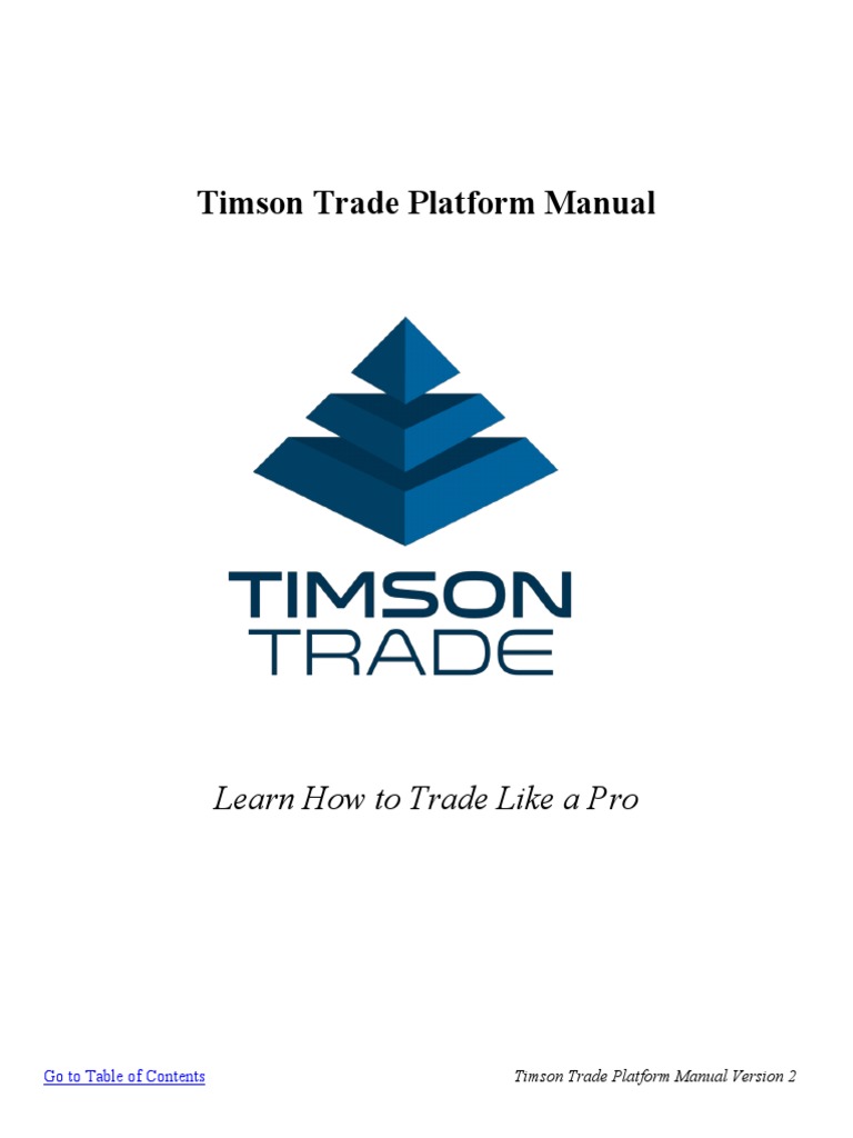 Timson Trade Platform Manual Version 2 | PDF | Stocks | Option (Finance)