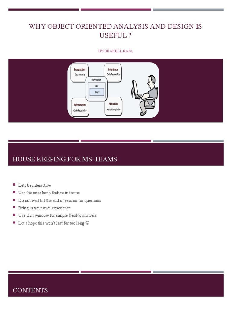 OOAD Introduction - V2 | PDF | Object (Computer Science) | Unified Modeling Language
