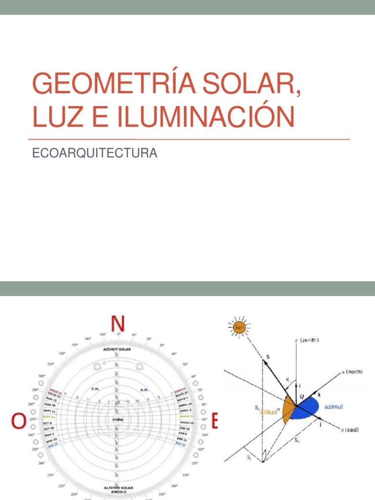 Geometría Solar, Luz e Iluminación | PDF | Ligero | Percepción visual
