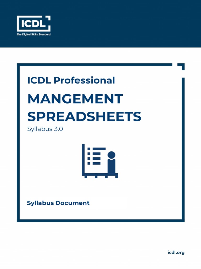ICDL Management Spreadsheets Syllabus 3.0 | PDF | Spreadsheet | Computer Programming