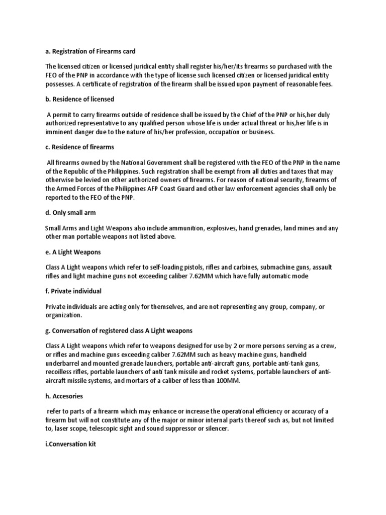 A. Registration of Firearms Card | Download Free PDF | Firearms | Gun