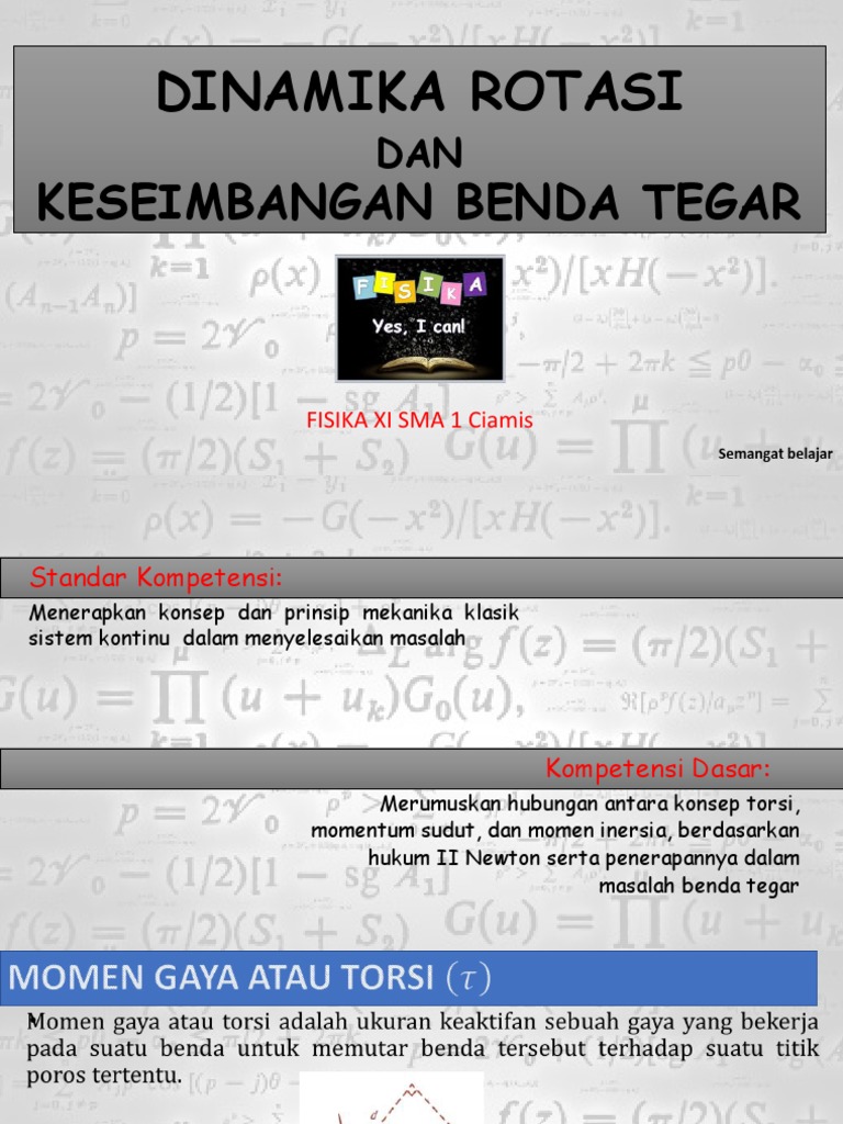 DINAMIKA ROTASI (Fisika) | PDF