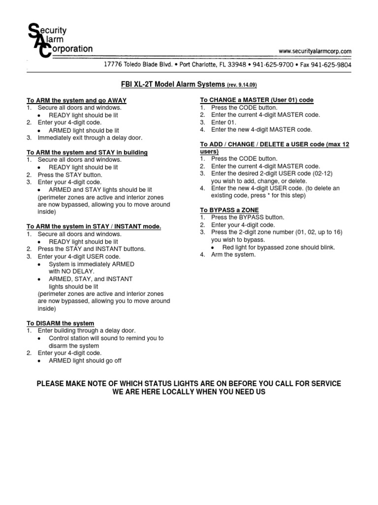 FBI XL-2T Alarm System User Guide | PDF | Computing | Software