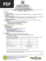 Mathematics: Quarter 1 - Module 9: Polynomial Equations Week 8 Learning ...