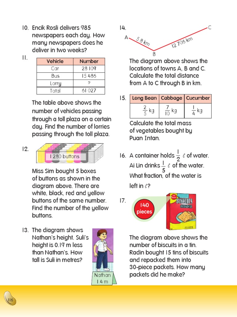 Year 4 Mathematics Exercises | PDF