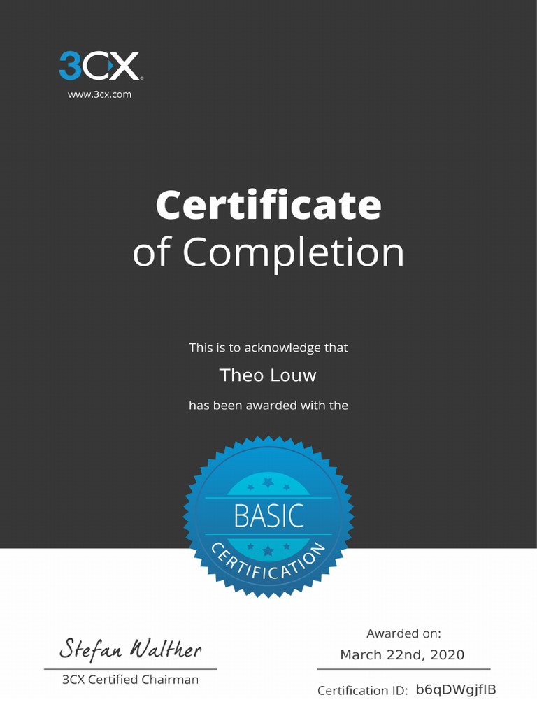 3CX Basic Engineer Certificate | PDF