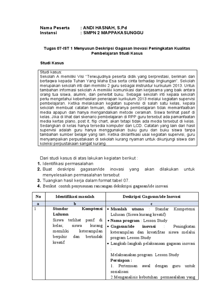 TUGAS 07-IST 1 - ANDI HASNAH, S.PD | PDF