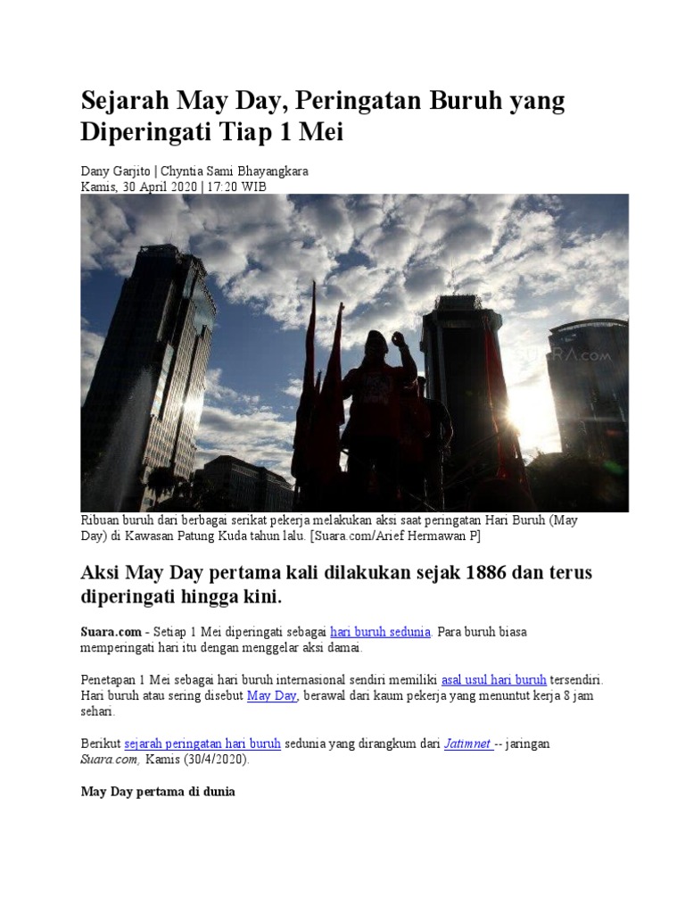 Contoh Cerita Sejarah May Day | PDF