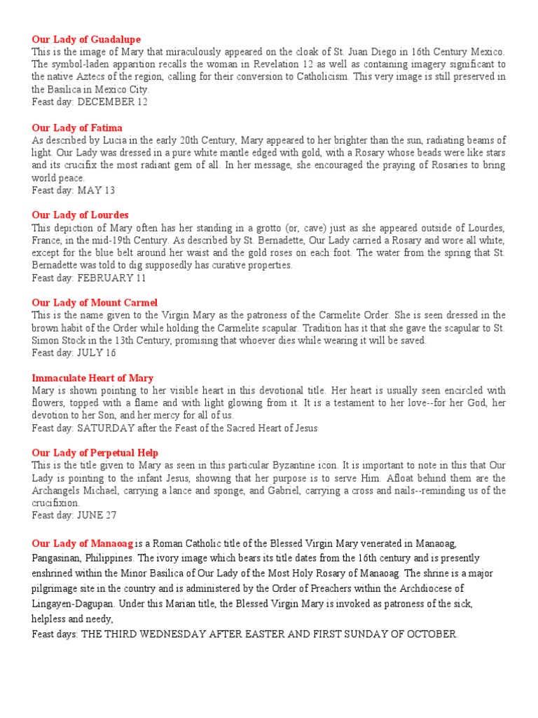 BVM Define | PDF | Mary, Mother Of Jesus | Christian Behaviour And ...