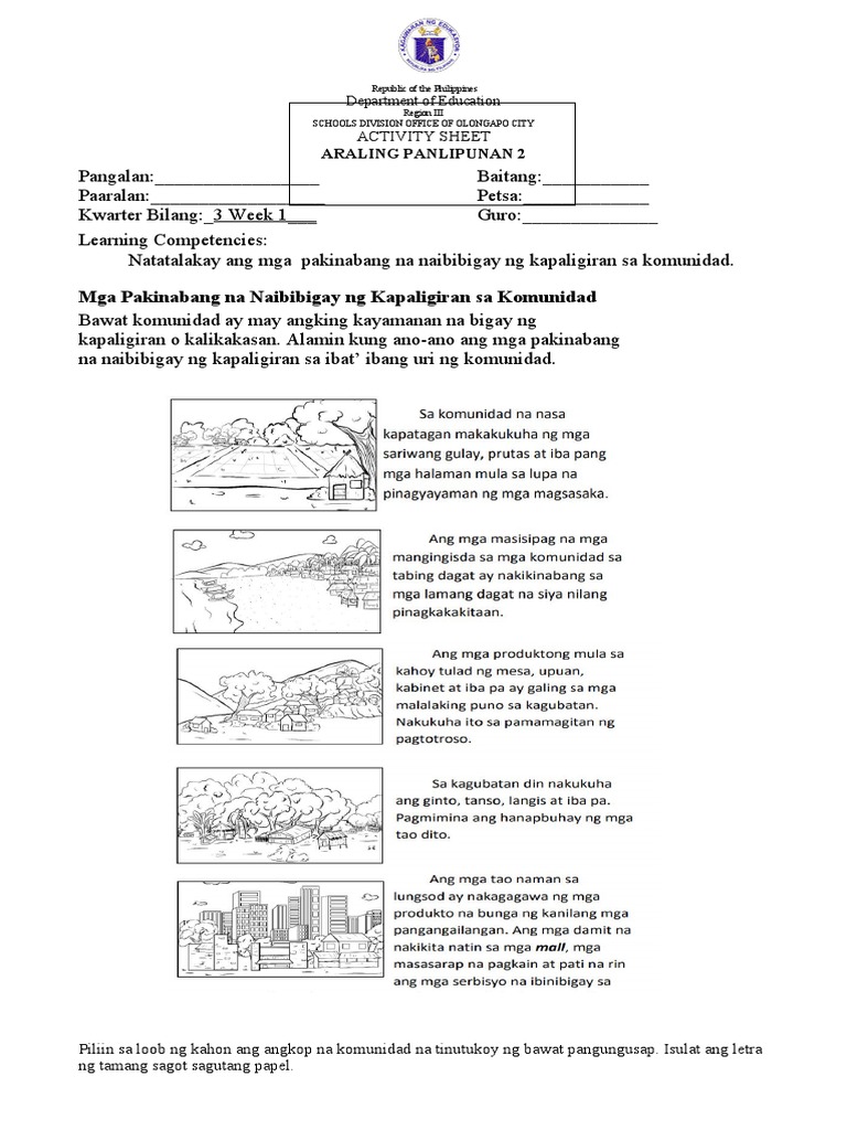 AP Activity Sheet Q3 Wk1 | PDF